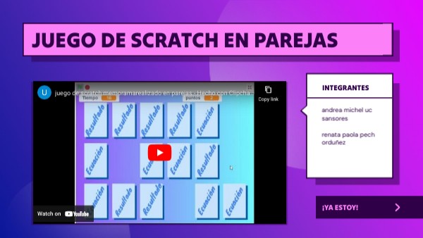 juego de scratch en parejas