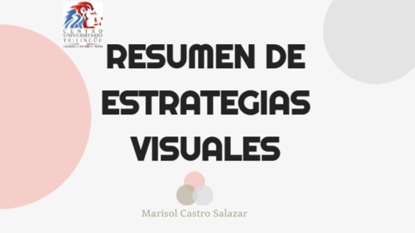 RESUMEN DE ESTRATEGIAS VISUALES | Genially