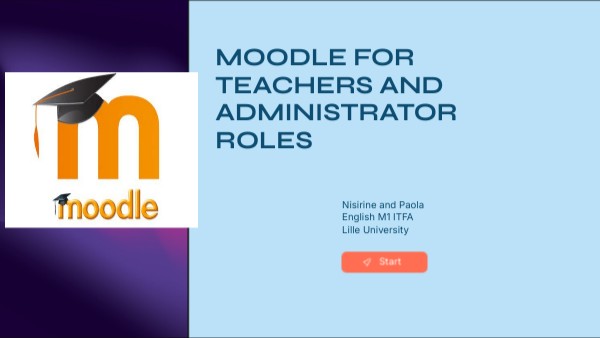 Moodle for Teachers and administrator roles
