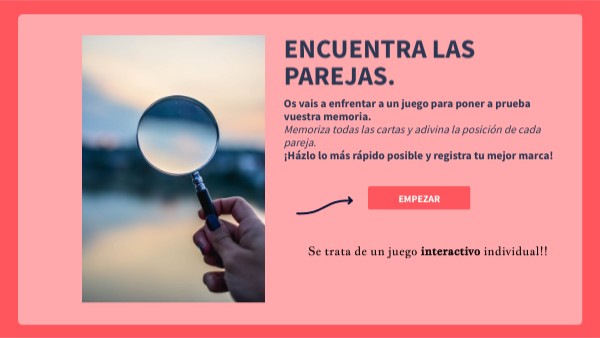 Encuentra las parejas. | Genially