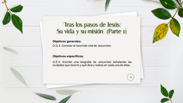 "Tras los pasos de Jesús: Su vida y su misión"
