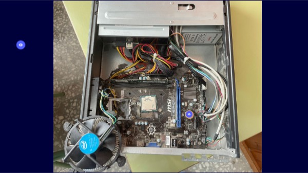 Image of the computer disassembled in class