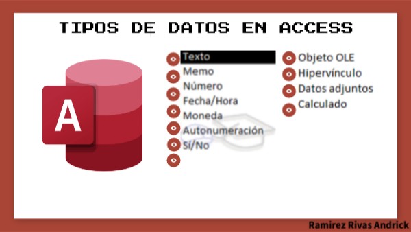 Tipos de Datos de Access