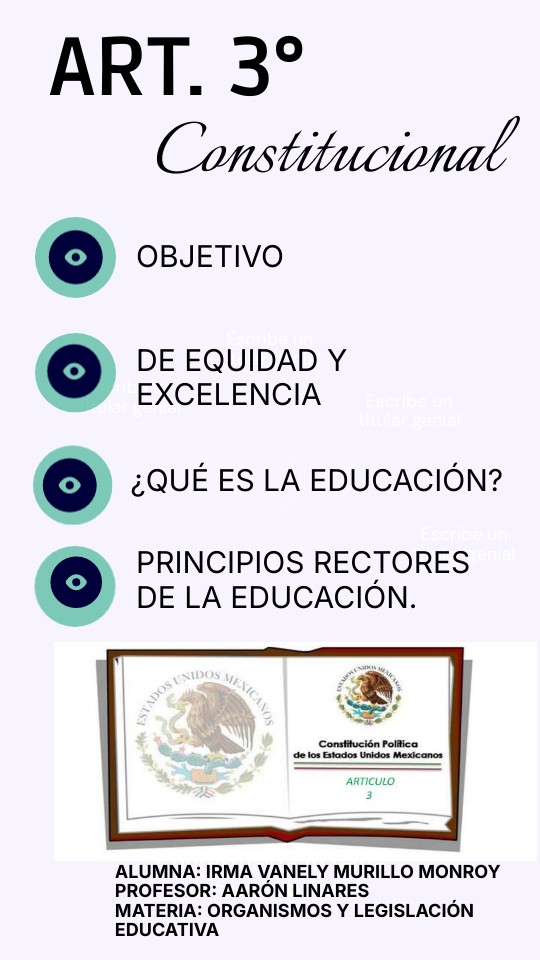 ARTÍCULO 3° CONSTITUCIONAL | Genially