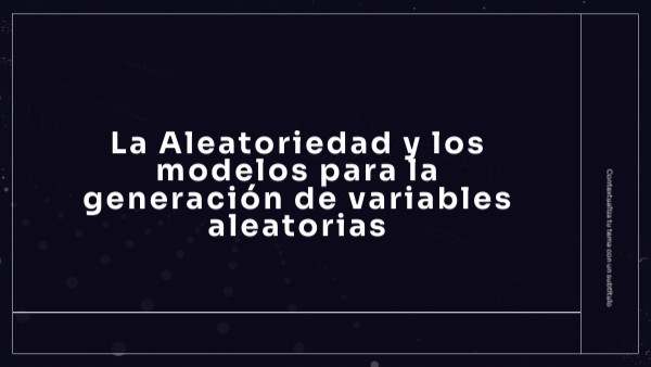 Presentación de Aleatoriedad