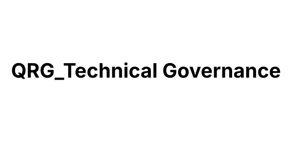 Technical Governance