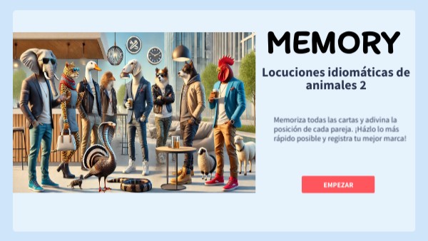 MEMORY - Locuciones animales 2 | Genially