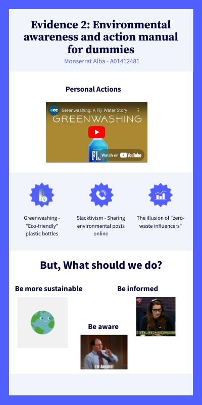 Evidence 2: Environmental awareness and action manual for dummies