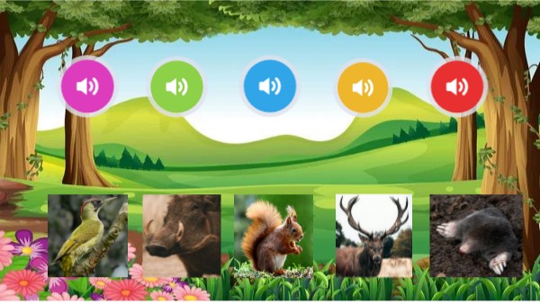 Juego de los animales del bosque