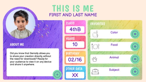 Carte je me présente