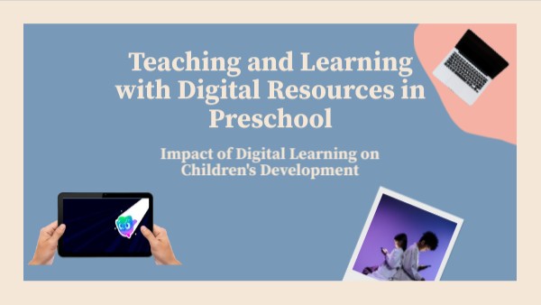 Genially Impact of Digital Learning on Children's Development título