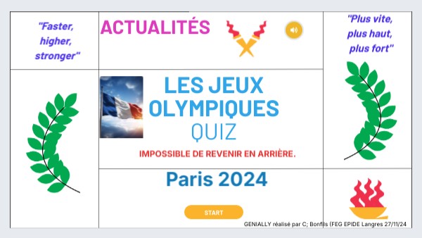 Quiz Jeux Olympiques RALLYE CULTURE JEUX 2024