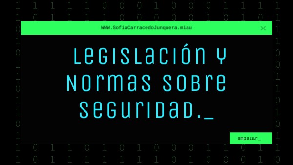 Legislacion y normas de seguridad | Genially
