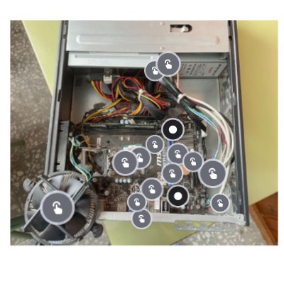 Interactive image of the computer disassembled in class