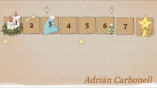 Calendario de adviento vintage