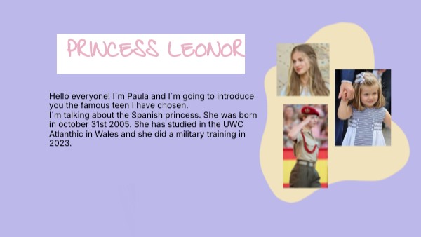 Princess Leonor Presentation