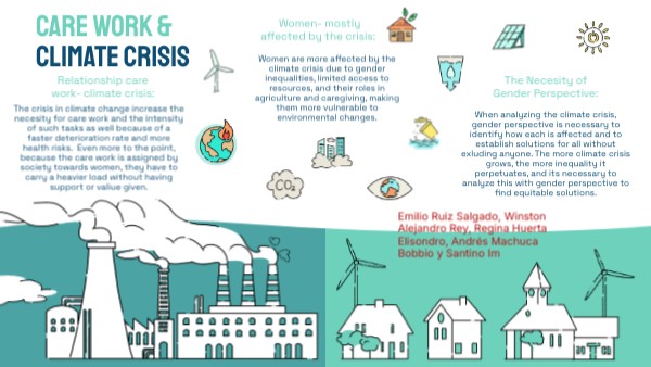 Evidence 2. Infographic about care work and the climate crisis