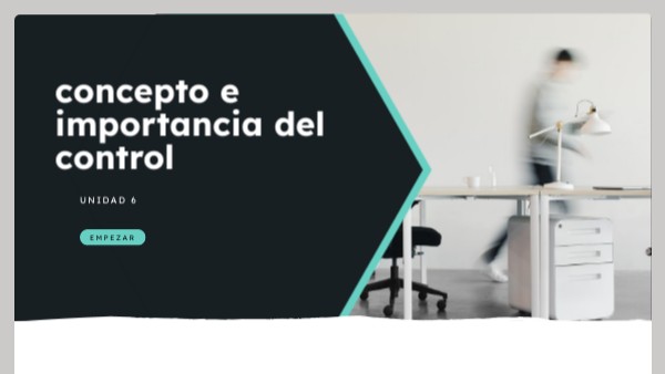 CONCEPTO E IMPORTANCIA DEL CONTROL