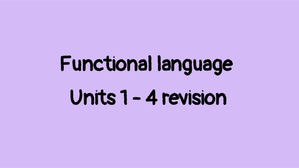 Revision functional language 1 and 2