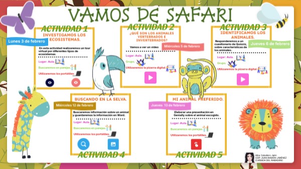 Mapa mental. VAMOS DE SAFARI
