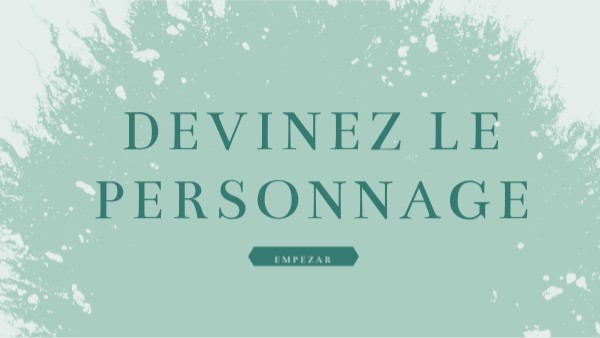 devinez le personnage