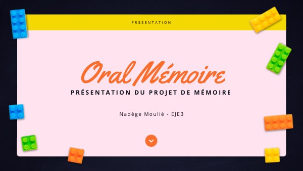 Présentation projet de mémoire | Genially