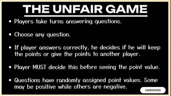 THE UNFAIR GAME TEMPLATE WITH SCOREBOARD | Genially