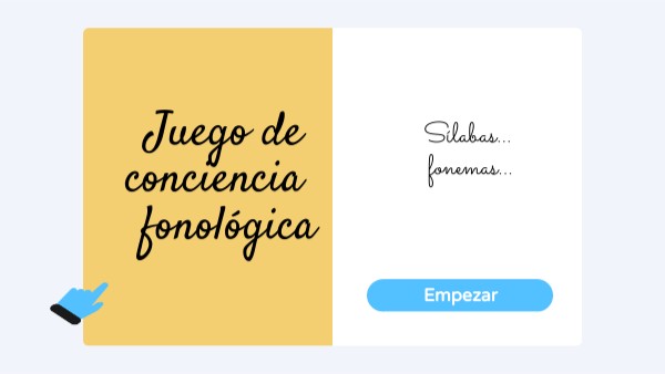 Juego de conciencia fonológica | Genially