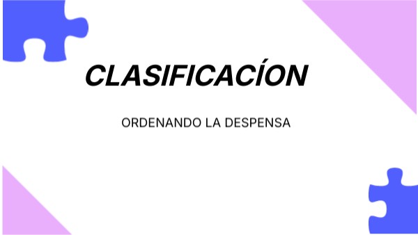 Clasificación por Tarjetas | Genially
