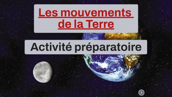 6ème activité préparatoire Mouvements de la Terre | Genially