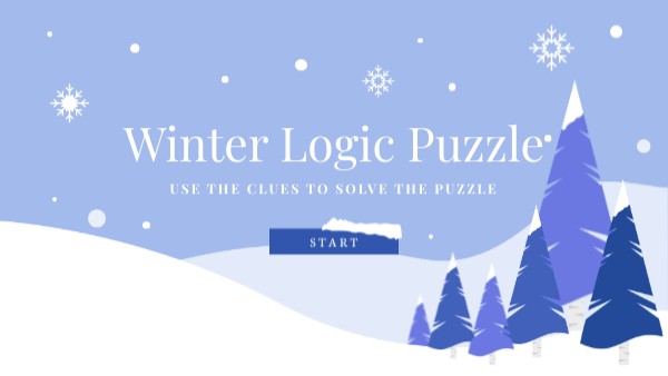 Cozy Winter Logic Puzzle | Genially
