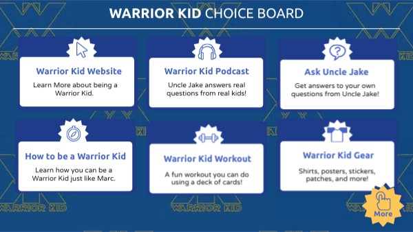 Warrior Kid Choice Board | Genially
