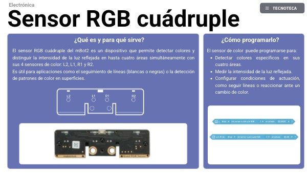 Electrónica_RGB cuádruple_Tecnoteca_mBot2_ES | Genially