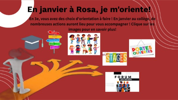 En janvier à Rosa je m'oriente