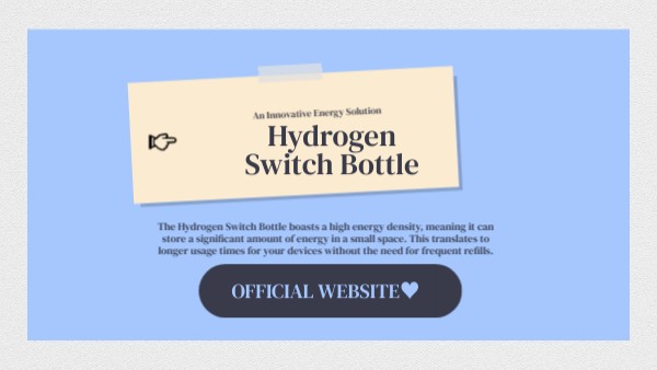 Hydrogen Switch Bottle Why Choose It