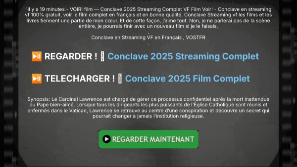 !VOIR,!! "Conclave" StreamingVF en Français Vostfr