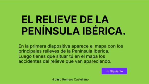 Sitúa en el mapa el relieve de la Península Ibérica. | Genially