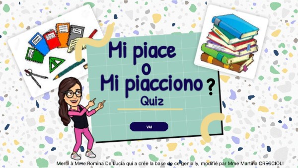 Mi piace/min piacciono - passatempi | Genially