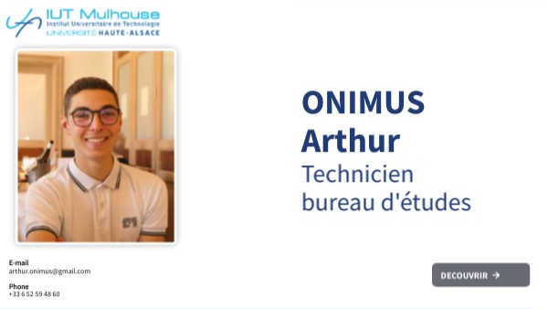 Portfolio 2025 Arthur ONIMUS | Genially