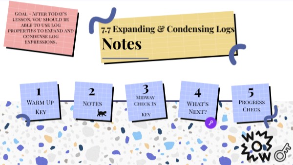 Alg 2_7.7 Expanding & Condensing Logs NOTES | Genially