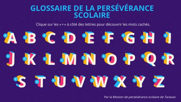 Glossaire de la persévérance scolaire | Genially