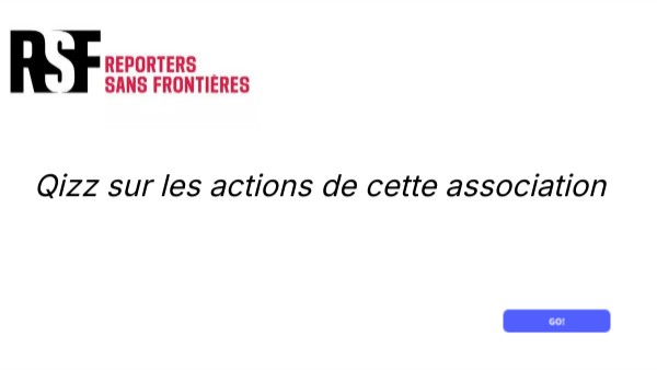 Qizz sur les actions de cette association | Genially