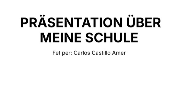 PRÄSENTATION ÜBER MEINE SCHULE | Genially