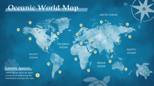 Oceanic World Map | Genially