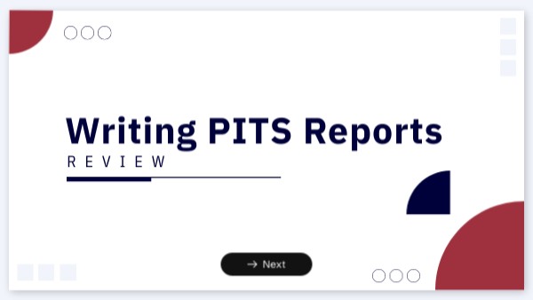 Writing PITS Reports | Genially