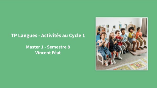 TP Langues - Activités au cycle 1 | Genially
