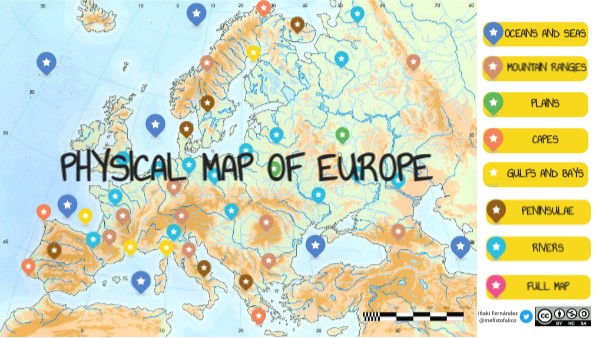 Europe Physical Map | Genially
