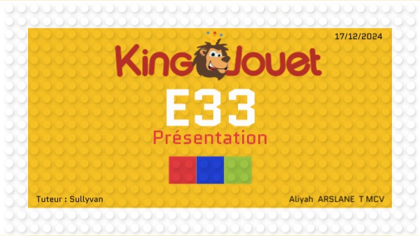 Copie - Présentation E33 Aliyah ARSLANE | Genially