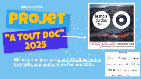 Présentation Projet A TOUT DOC 2025 | Genially