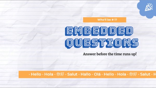 Embedded Questions | Genially